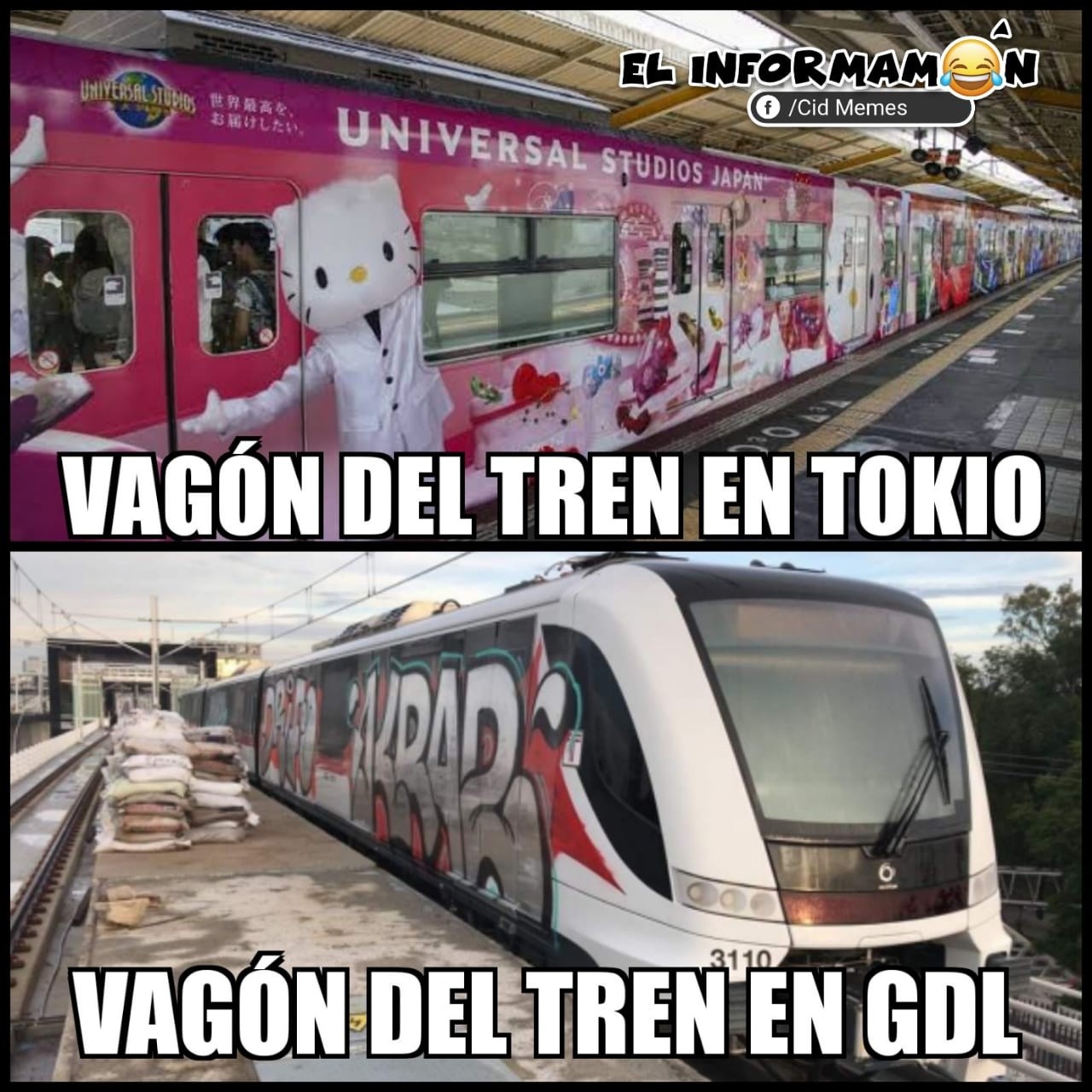 Reaccionan con memes al grafiti de los nuevos vagones del Tren Ligero ...