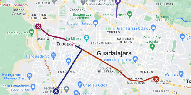 MAP: These are the points and routes of the manifestation of carriers ...