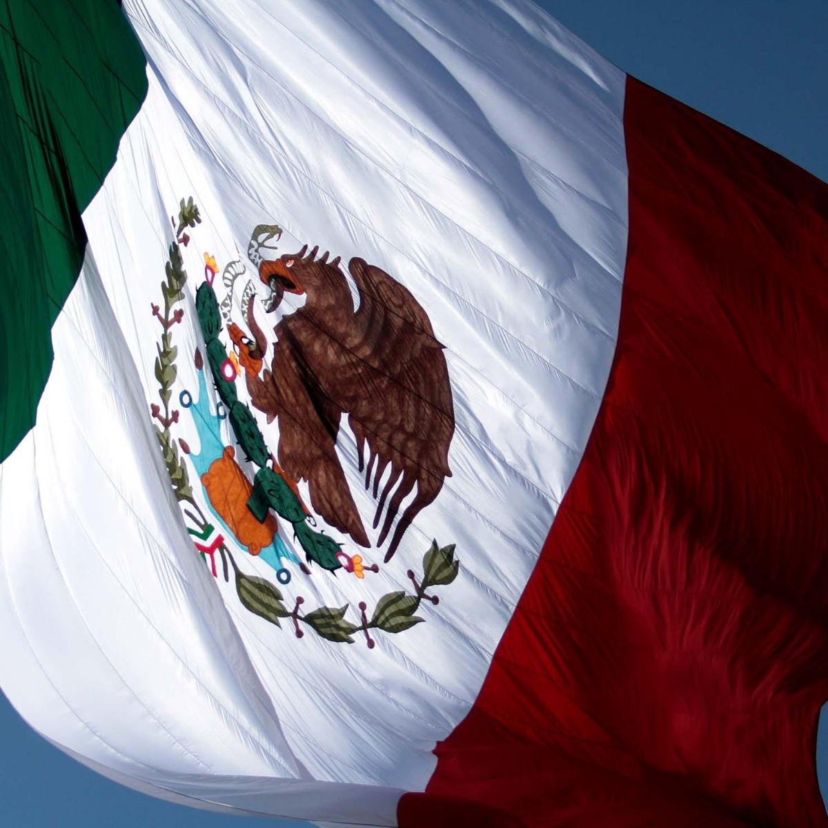 Banderas Del Mundo Mexico Bandera Con Emblema Nacional De México