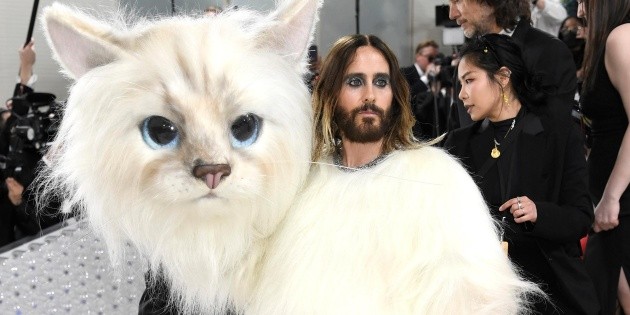 Met Gala 2023: Jared Leto asiste disfrazado de gato, en honor a ...