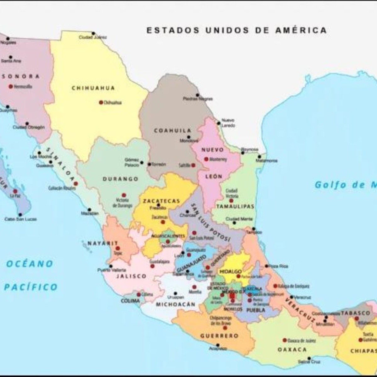 Lista De Estados De Mexico