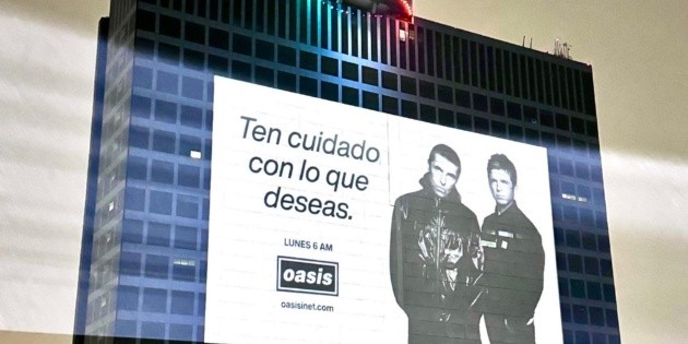 Oasis sorprende con su anuncio en el WTC de la CDMX | El Informador