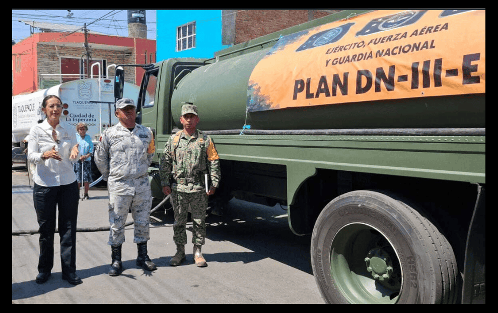 Sedena y Guardia Nacional refuerzan distribución de agua en San Pedro Tlaquepaque tras falla del ...