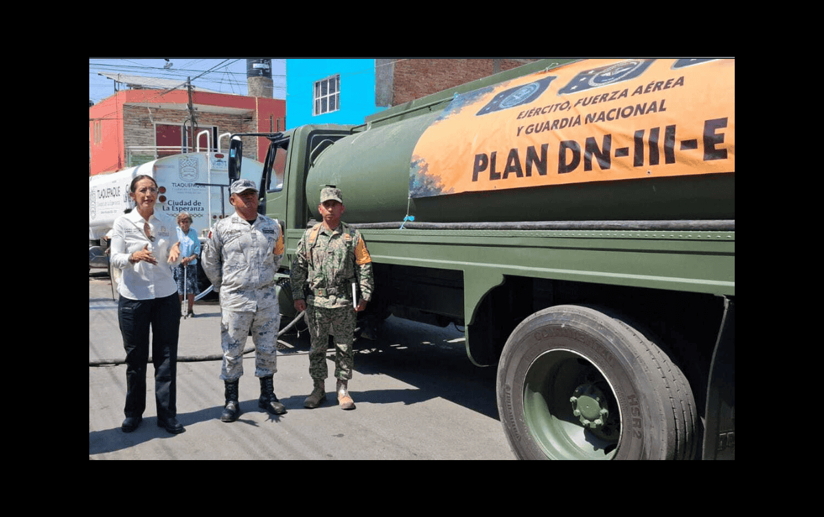 Sedena y Guardia Nacional refuerzan distribución de agua en San Pedro Tlaquepaque tras falla del ...