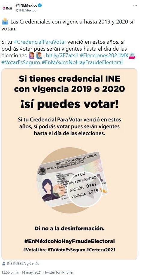 Elecciones 2021: ¿Tu credencial del INE está vencida? Checa si aún puedes votar | El Informador