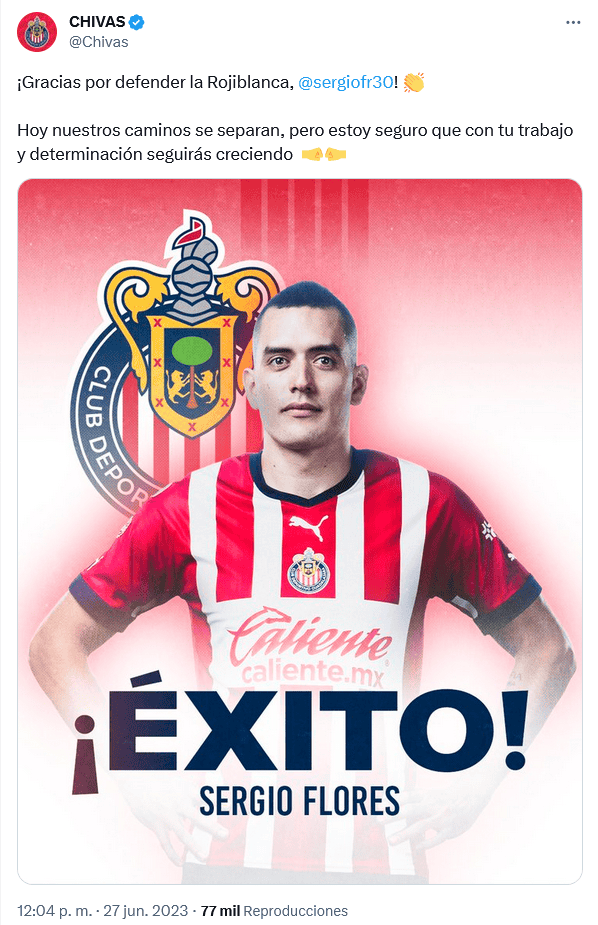 Chivas: ¿Otra baja? El Guadalajara anuncia salida de este mediocampista ...